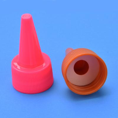 China Ribbed Closure Twist Off Cap , 24mm Squeeze Bottle Lids for sale