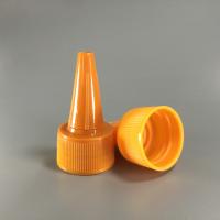 China Yellow 24/410 Plastic Nozzle Cap , ISO9001 Twist Off Bottle Caps for sale