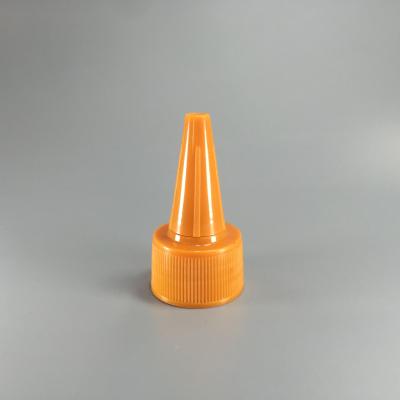 China Yellow 24/410 Plastic Nozzle Cap , ISO9001 Twist Off Bottle Caps for sale