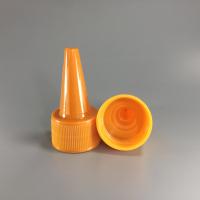China Yellow 24/410 Plastic Nozzle Cap , ISO9001 Twist Off Bottle Caps for sale