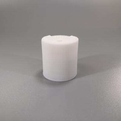 China Ribbed Closure 20mm White Disc Top Cap For Liquid Soap Bottle for sale