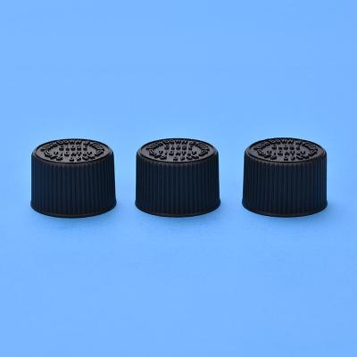 China Black Plastic 20/410 Child Resistant Cap Corrosion Resistant for sale