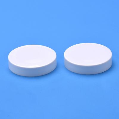 China Smooth Wall 68mm White Plastic Jar Lids For Cosmetic Bottle for sale