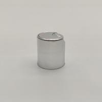 China Screw 20mm Plastic Bottles Disc Top Caps Shiny Silver for sale