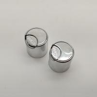 China Screw 20mm Plastic Bottles Disc Top Caps Shiny Silver for sale