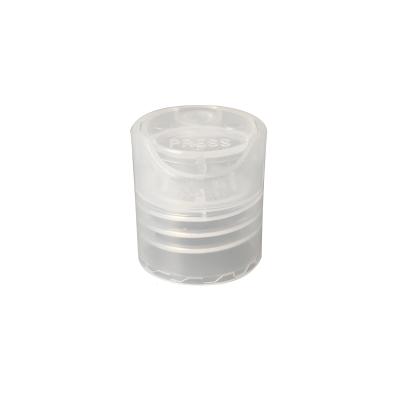 China Transparent No Spill 20 410 Disc Top Cap Reusable For Skin care Bottle for sale
