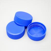 China 40 MM Plastic Cosmetic Screw  Bottle Cap 15.8 MM Height Ribbed Screw Cap for sale