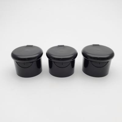 China 20 MM New Product Shampoo Bottle Cap black Plastic Flip Top Cap for sale