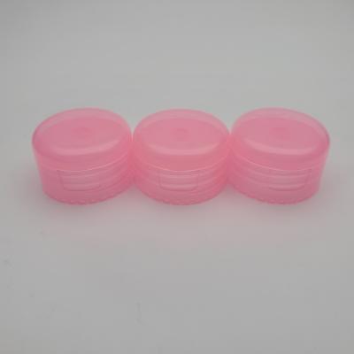 China 32 MM Shampoo Bottle Plastic Flip Top Cap Pink lotion Bottle Cap for sale