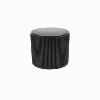 China Striped Edge Black Plastic Screw Covers 18MM Inner Diameter for sale