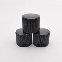 China Striped Edge Black Plastic Screw Covers 18MM Inner Diameter for sale