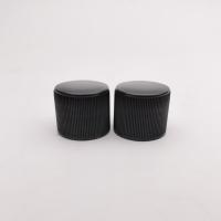 China Striped Edge Black Plastic Screw Covers 18MM Inner Diameter for sale