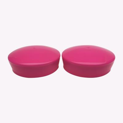 China Pink Plastic Jar Lid For Skin Care Products bottle 66MM Wide Mouth Cap for sale