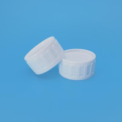 China 38/410 White Plastic Screw Cap Makeup Remover Water Bottle Cover for sale
