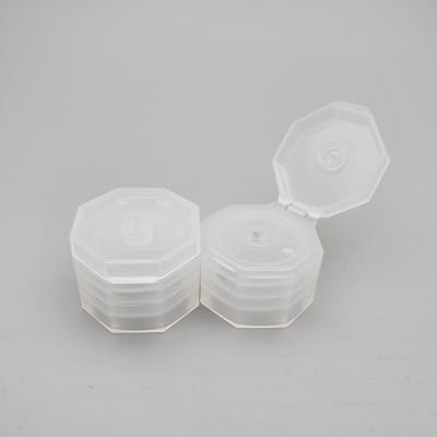 China OEM 28mm Octagonal Squeeze Pet Plastic Flip Top Cap for sale