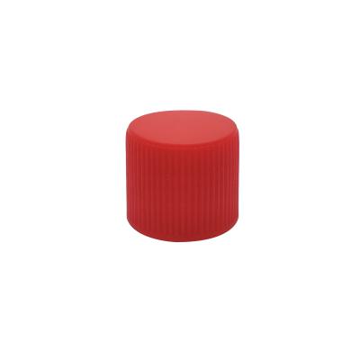 China 15/410 Trial Bottle 15MM Red Ribbed Screw Vial Cap for sale