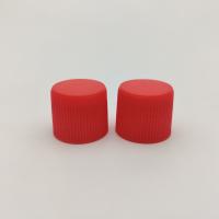 China 15/410 Trial Bottle 15MM Red Ribbed Screw Vial Cap for sale