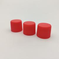 China 15/410 Trial Bottle 15MM Red Ribbed Screw Vial Cap for sale