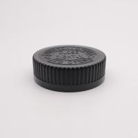 China Child Resistance 53/400 Black Bottle Cap With English Characters On Top for sale