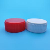 China White Striped Side 38/410 Frosted Top Plastic Screw Cap For Skin Care Bottle for sale