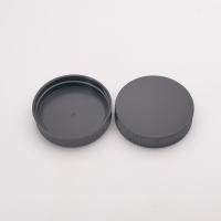 China 47MM Black Ribbed Plastic Jar Lid 47/400 PP Plastic Bottle Cap for sale