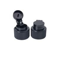 China ODM Black Striped Side Flip Top Cap For Shampoo Bottle for sale