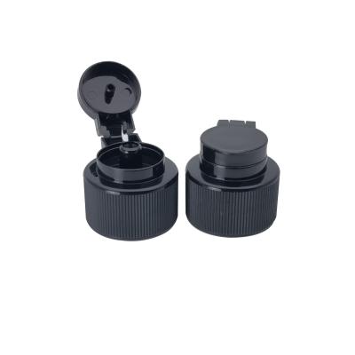 China ODM Black Striped Side Flip Top Cap For Shampoo Bottle for sale
