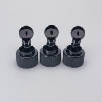 China ODM Black Striped Side Flip Top Cap For Shampoo Bottle for sale