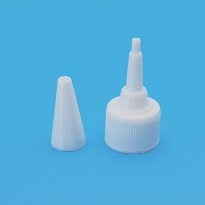 China 18 MM Twist Off Top Nozzle Lid Custom Color Plastic Twist Top Cap for sale