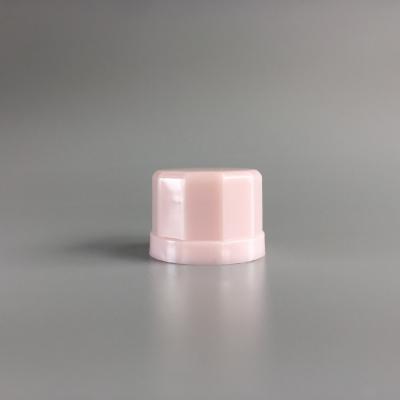 China 18MM Pink Plastic Screw Cap With Corners 18/410 Lotion Bottle Cover for sale
