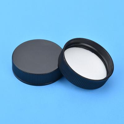 China Black 11.3mm Height Plastic Screw Cap Custom Logo for sale