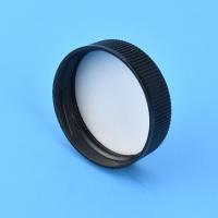 China Black 11.3mm Height Plastic Screw Cap Custom Logo for sale