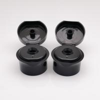 China Clamshell 24/410 Black Plastic Flip Top Cap For Shampoo Body Wash Bottle for sale