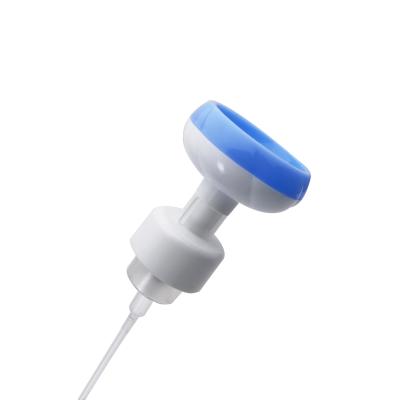 China Custom Flower Shaped Plastic Foam Pump Blue Facial Skin Care Cleansing for sale