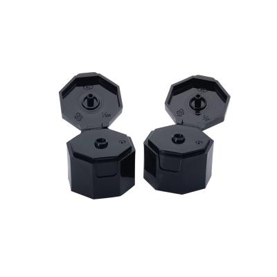 China New Arrivals 24 MM Flip Cap Cosmetic Flip Top Plastic Bottle Caps for sale