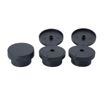 China PP Plastic Black Plastic Big Top 28 mM Flip Top Conditioner Shampoo Bottle Cap for sale