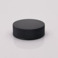 China Hot Sale 33 MM Black Frosted plastic Screw Cap with Ribbed Side for sale
