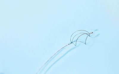 China Smooth Edges Kidney Stone Retrieval Basket In Round Silver Design for sale