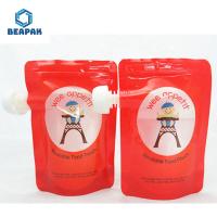 China Plastic Stand Up Fruit Juice Beverage Custom Spout Pouches for sale