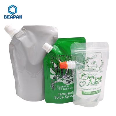 China Customized Size Plastic 8 oz Drink Pouch With Spout for sale