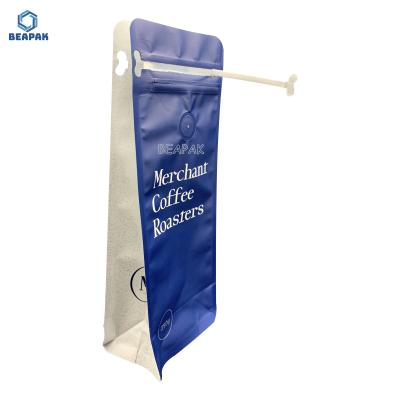 China Plastic Laminated Zipper 150 Micron Valve Sealed Coffee Bag for sale