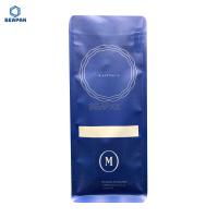 China Plastic Laminated Zipper 150 Micron Valve Sealed Coffee Bag for sale