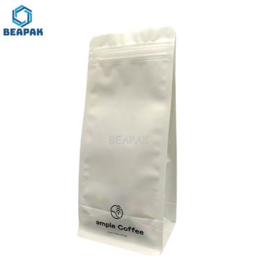 China Flat Bottom Resealable 120um Printed Coffee Bags for sale