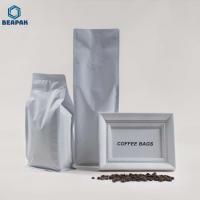 China Stand Up Zipper 500g Flat Bottom Packaging Coffee Bags for sale