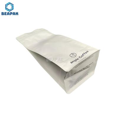 China Matte Coffee Packaging 120um Flat Bottom Pouches for sale