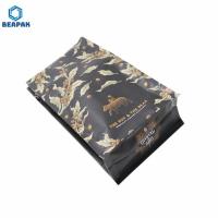 China 140 Mic Flat Bottom Side Gusset Valve Sealed Coffee Bag for sale