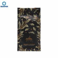 China 140 Mic Flat Bottom Side Gusset Valve Sealed Coffee Bag for sale
