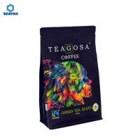China Logo Printed 120um Flat Bottom Coffee Pouch With Valve for sale