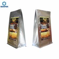 China FDA Bronzing Black Stand Up Valve Coffee Bean Packaging Bags for sale