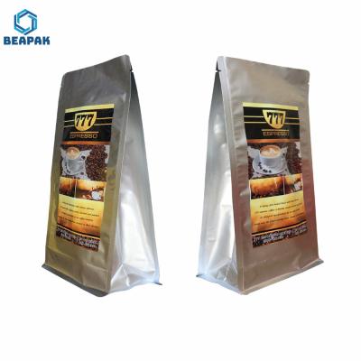 China FDA Bronzing Black Stand Up Valve Coffee Bean Packaging Bags for sale